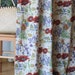 Set of 2 Washed Linen Curtains Watercolor Poppies Curtains Botanical ...