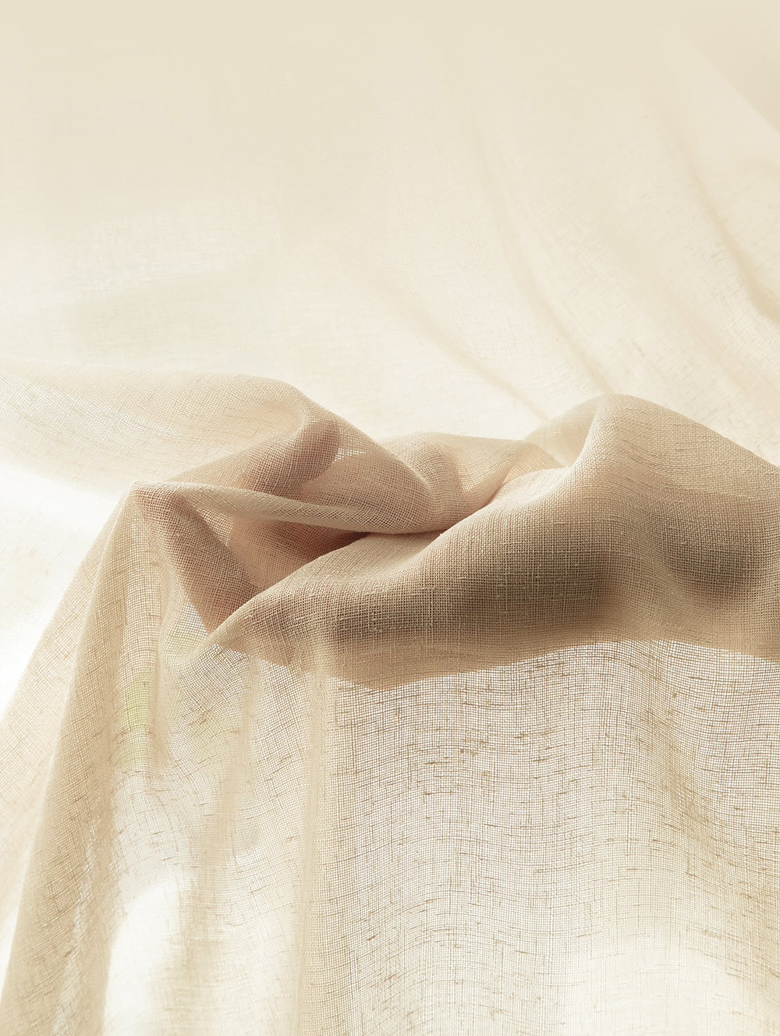 Set of 2 Ash Beige Linen Look Sheer Curtains Voile Drapery - Etsy