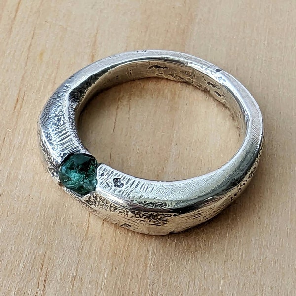 Rustic Silver Ring - Etsy