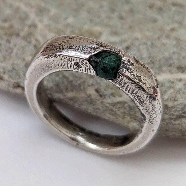 Rustic Silver Ring - Etsy