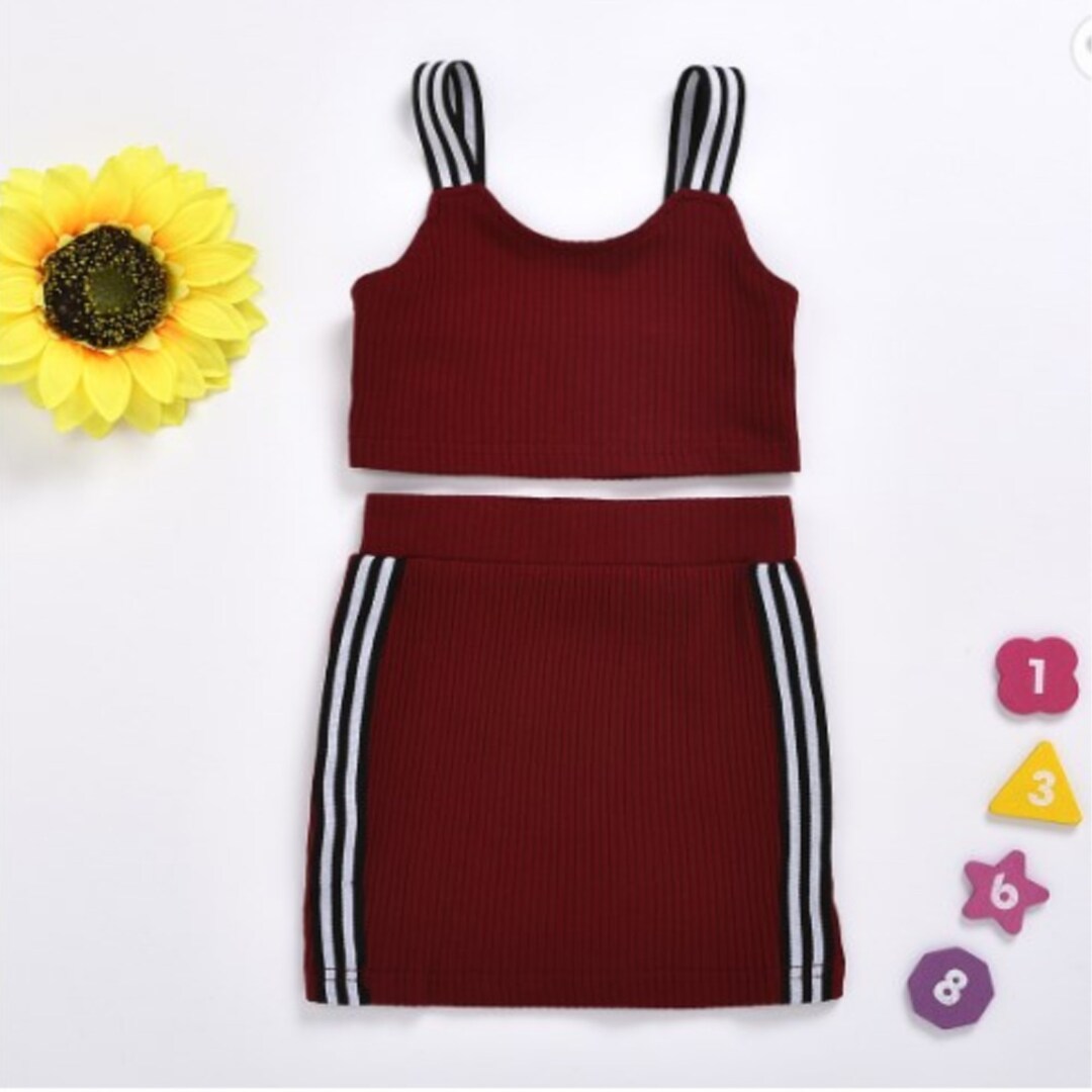 Girls Skirt and Top Set Girls Clothing Set Kids Sporty Clothes Set ...