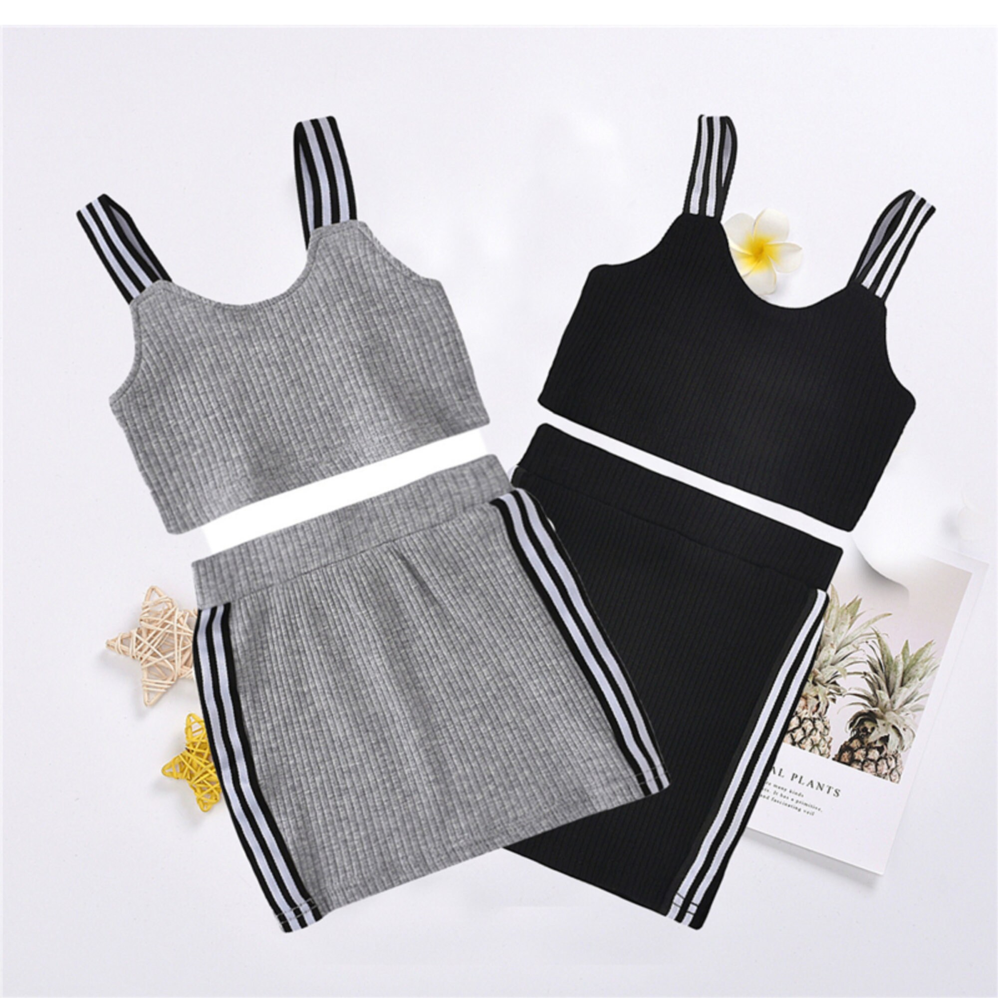 Girls Skirt and Top Set Girls Clothing Set Kids Sporty Clothes Set ...