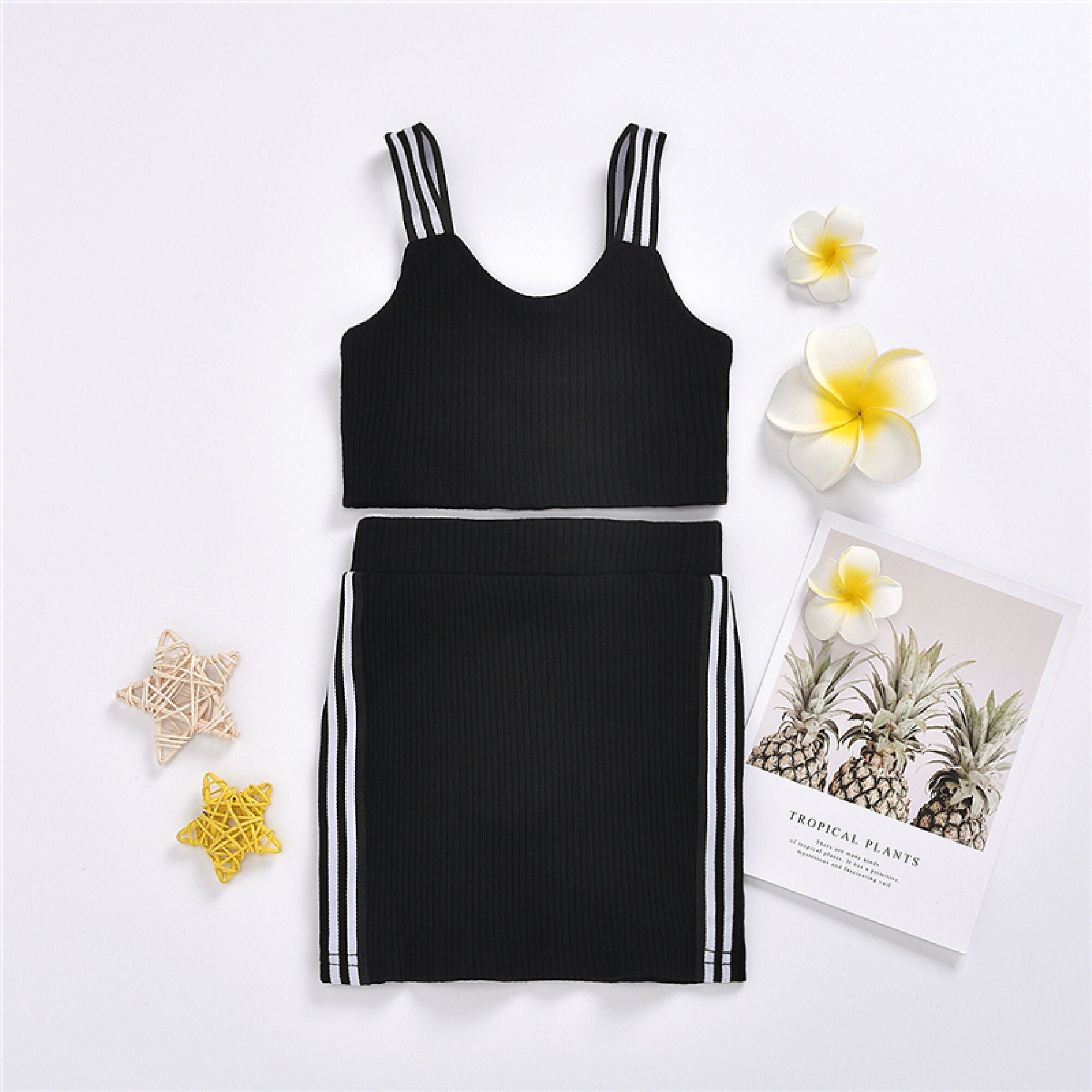 Girls Skirt and Top Set Girls Clothing Set Kids Sporty Clothes Set ...