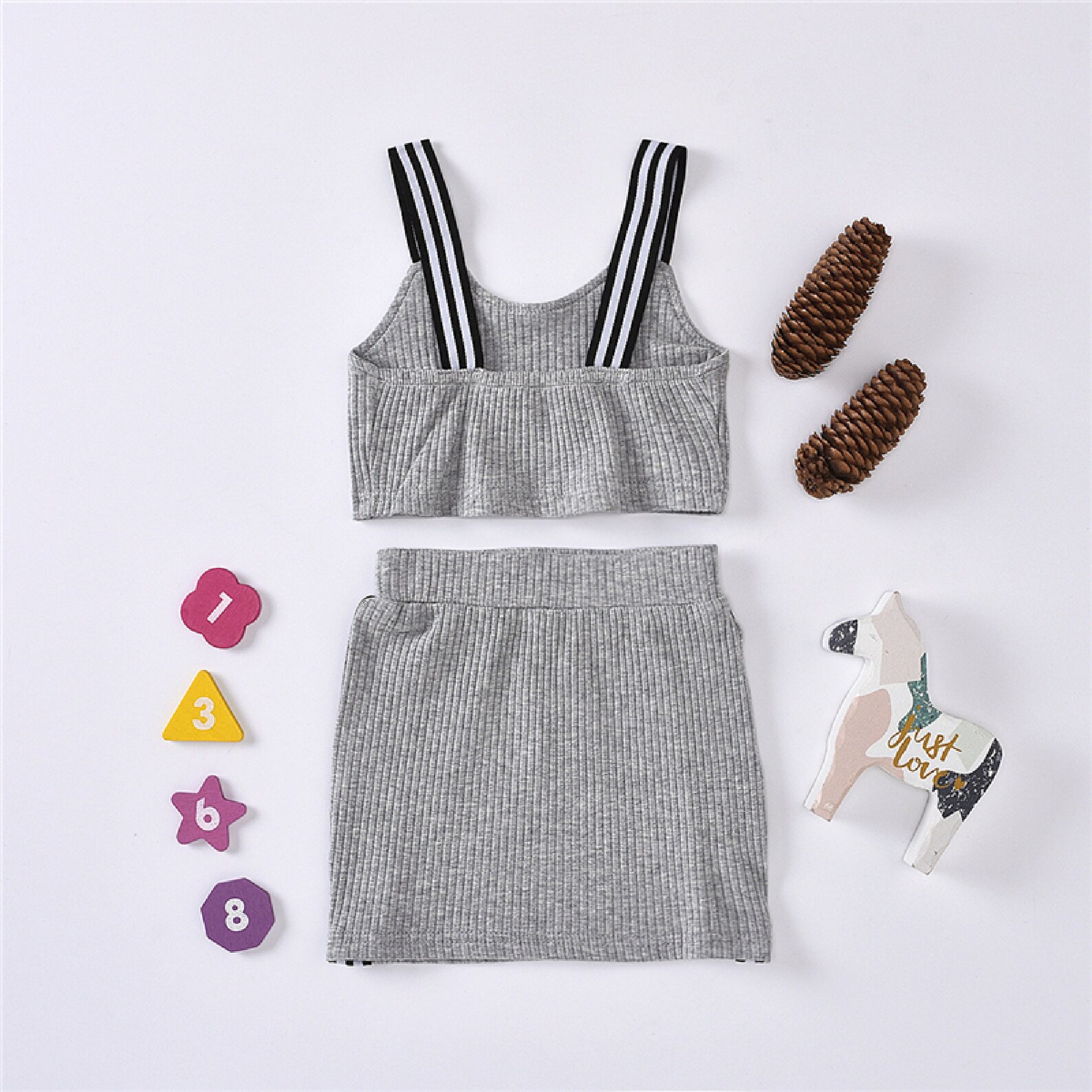 Girls Skirt and Top Set Girls Clothing Set Kids Sporty Clothes Set ...