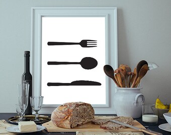 Modern kitchen art | Etsy