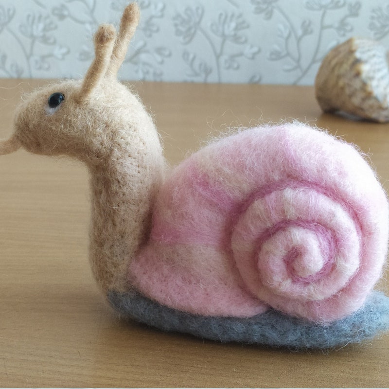 Needle Felted Snail - Etsy