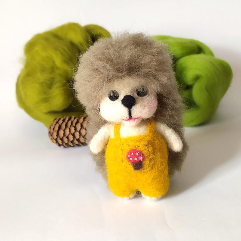 Needle Felted Hedgehog - Etsy