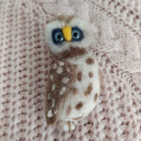 Felt Owl Brooch - Etsy