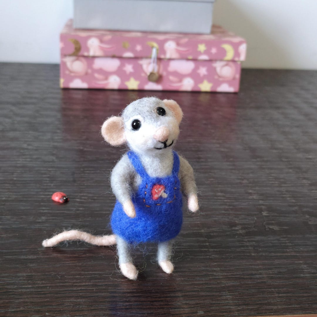 Felted Mouse, Needle Felted Mice Miniature, Mouse for Dollhouse, Mice ...