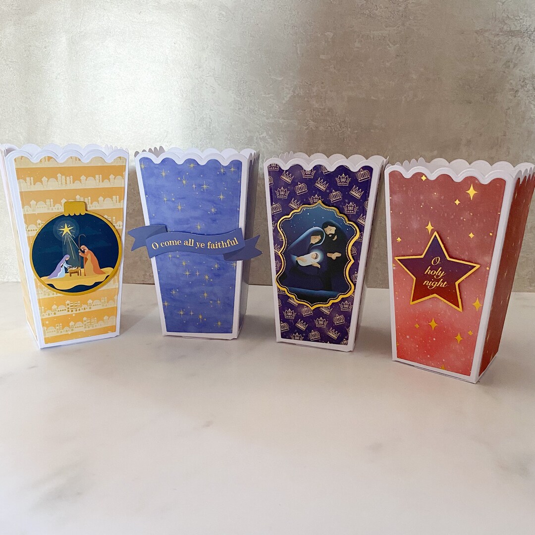 Religious Christmas Popcorn Boxes - Bible Study Group - Church ...