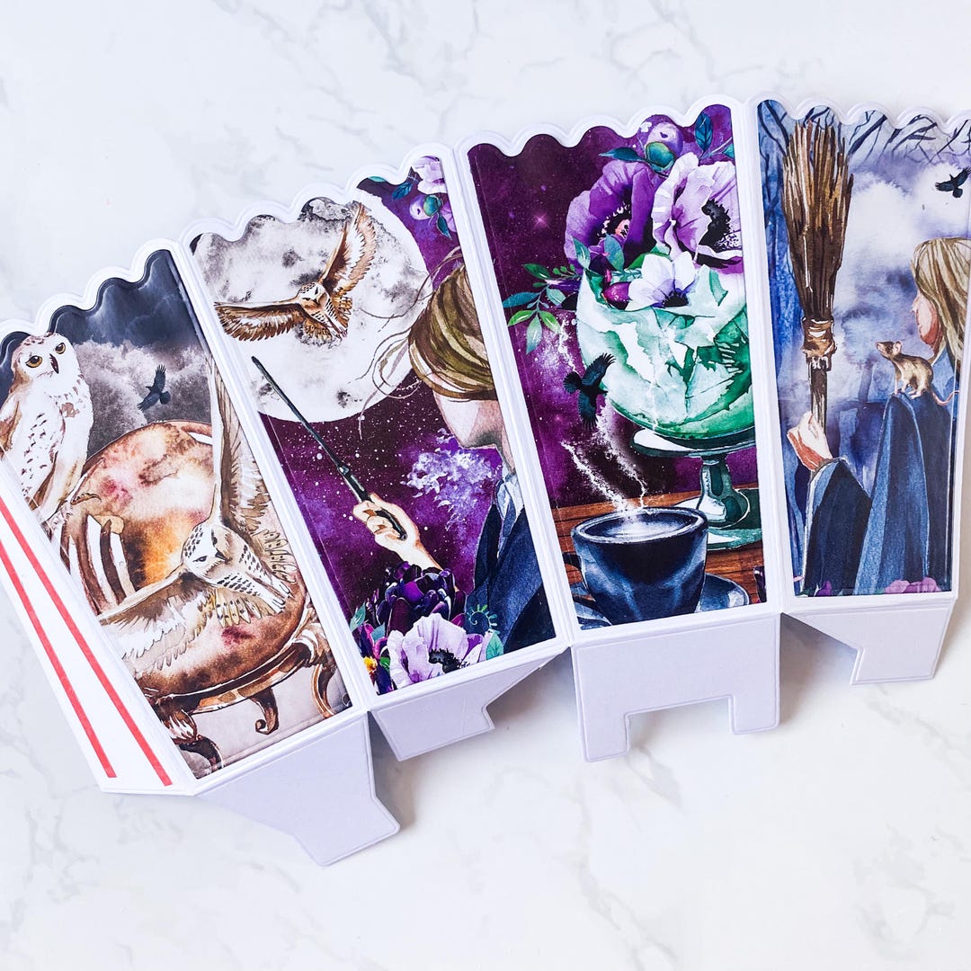 Witches and Wizards Popcorn Boxes - Wizardry - Birthday - Halloween ...