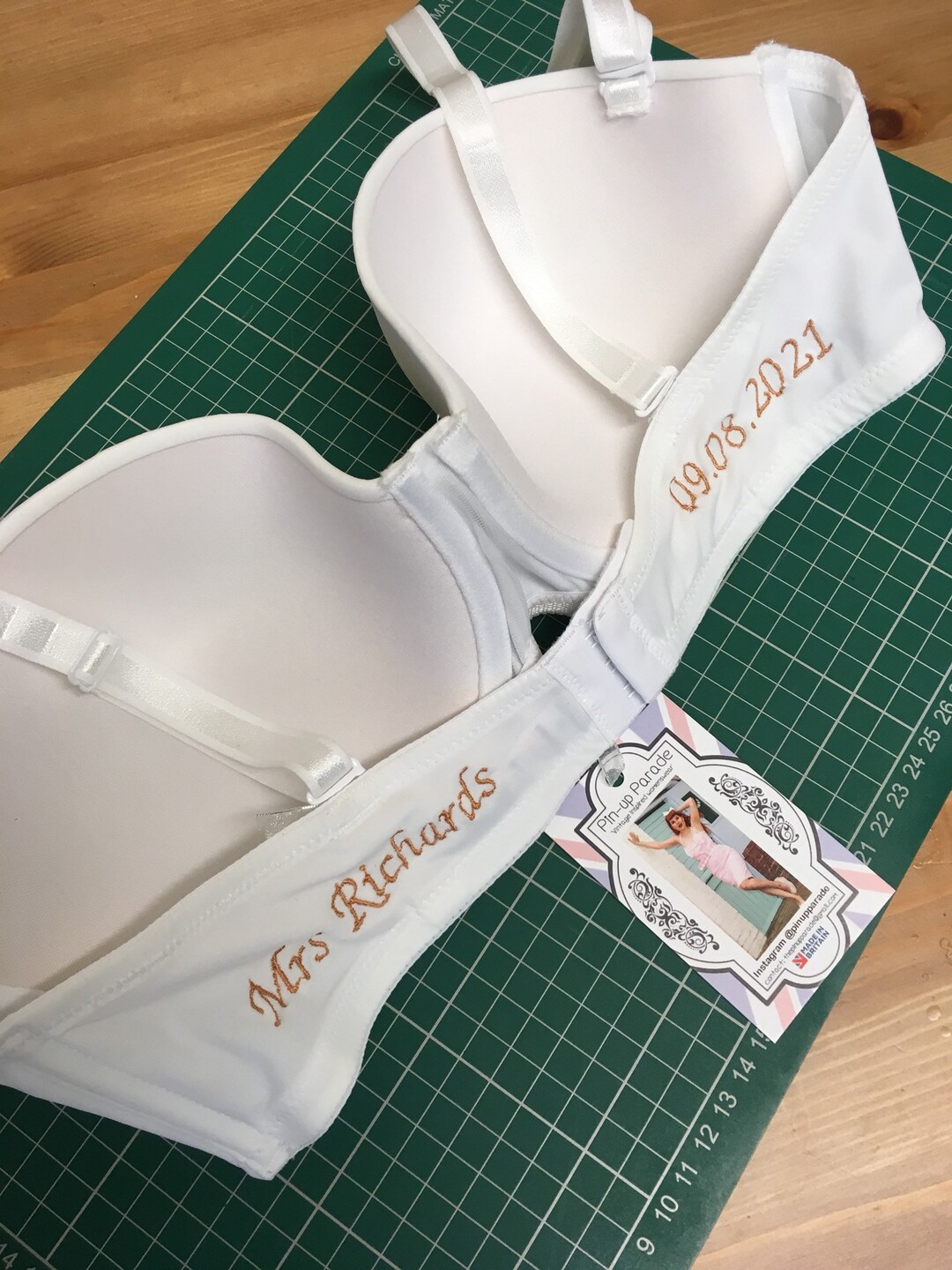 Nude or White Wedding Day Strapless Bra - Add Own Text - A to F Cup ...