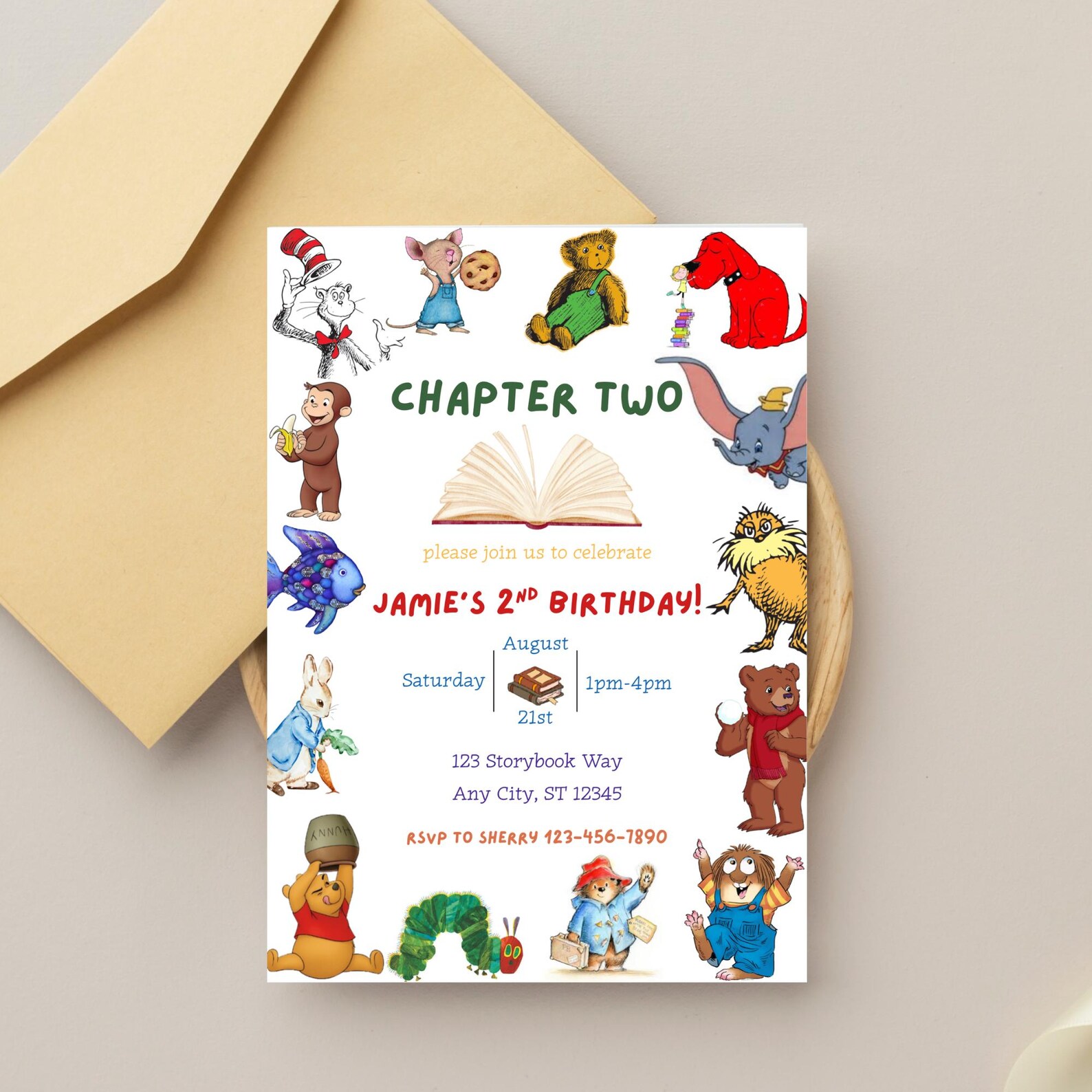 Story Book Inspired Birthday Invitation | Whimsical Storybook ...
