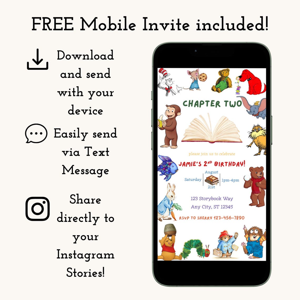 Story Book Inspired Birthday Invitation | Whimsical Storybook ...