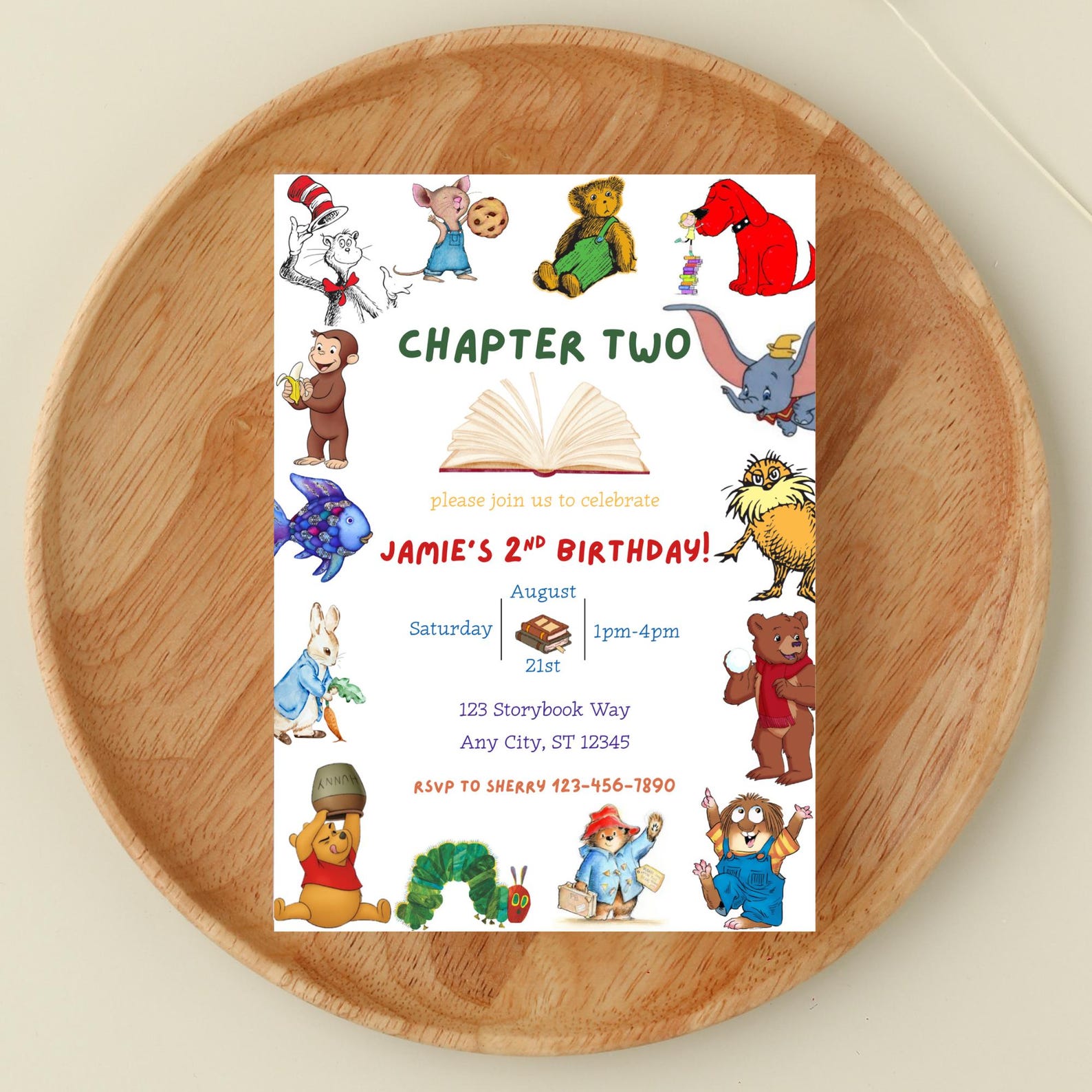 Story Book Inspired Birthday Invitation | Whimsical Storybook ...