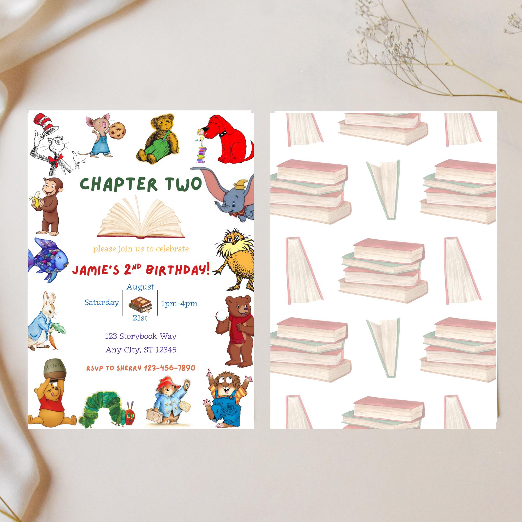 Story Book Inspired Birthday Invitation | Whimsical Storybook ...