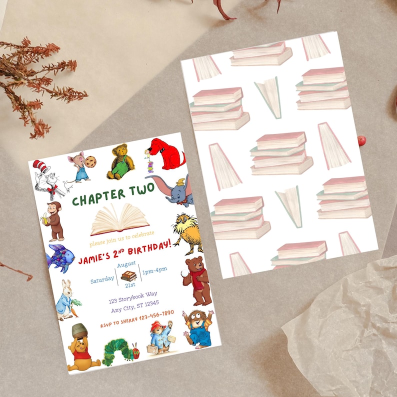 Story Book Inspired Birthday Invitation | Whimsical Storybook ...