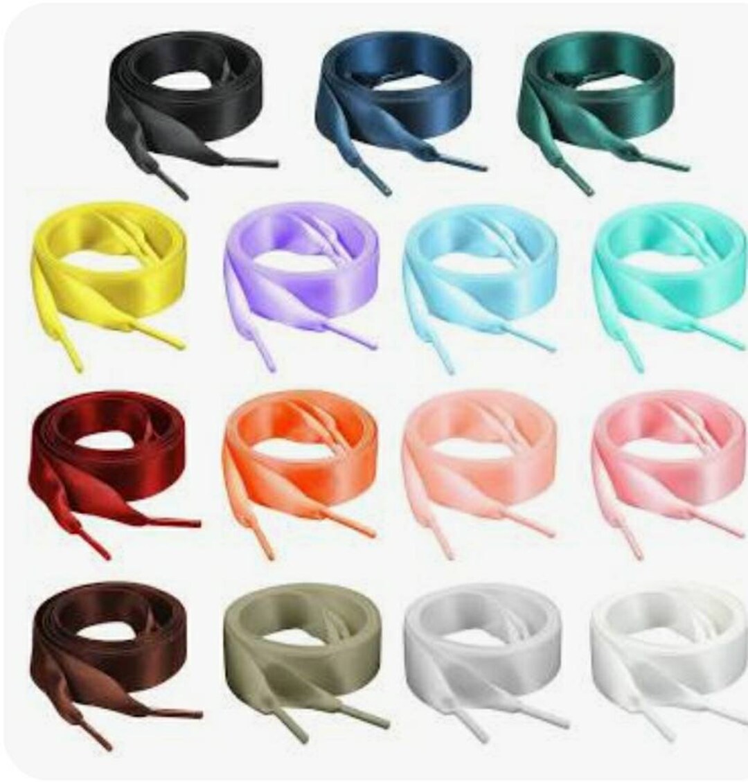 Satin Ribbon Shoelaces - Etsy