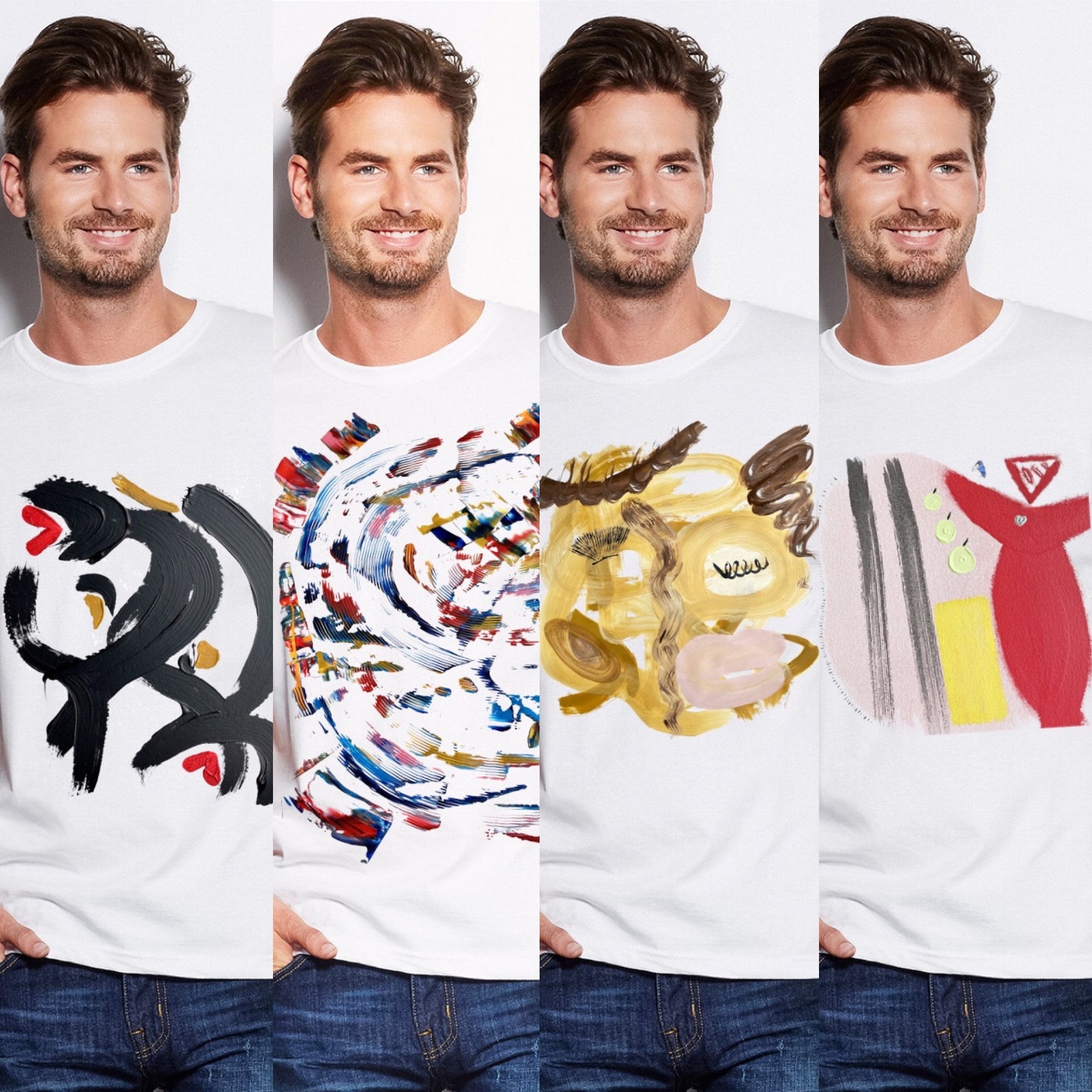 Abstract Modern T-shirt Design T-shirt Time Loop Acrylic - Etsy