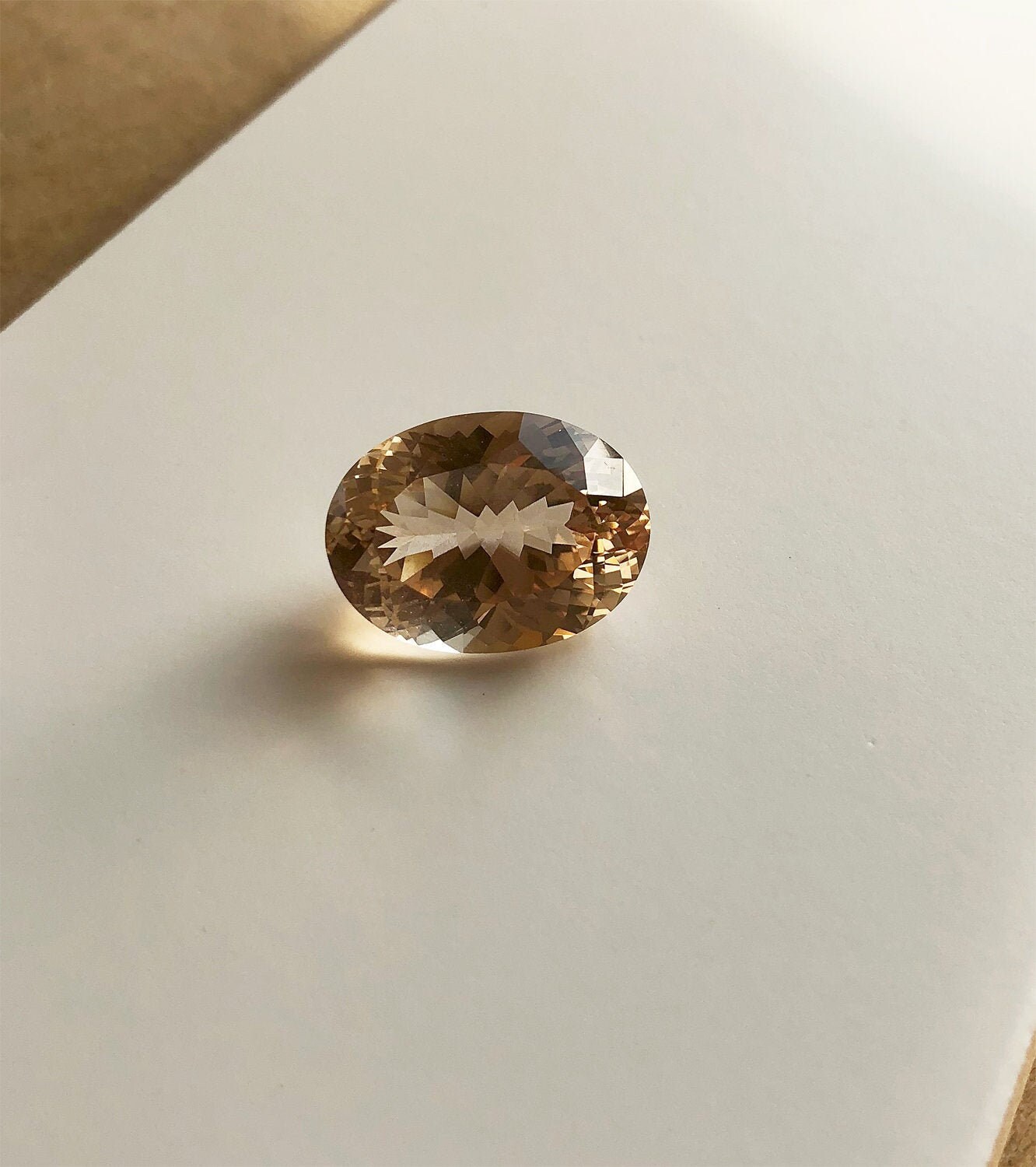 Imperial Topaz 20х15 22.9 Ct Sherry Topaz Oval Topaz Champagne - Etsy