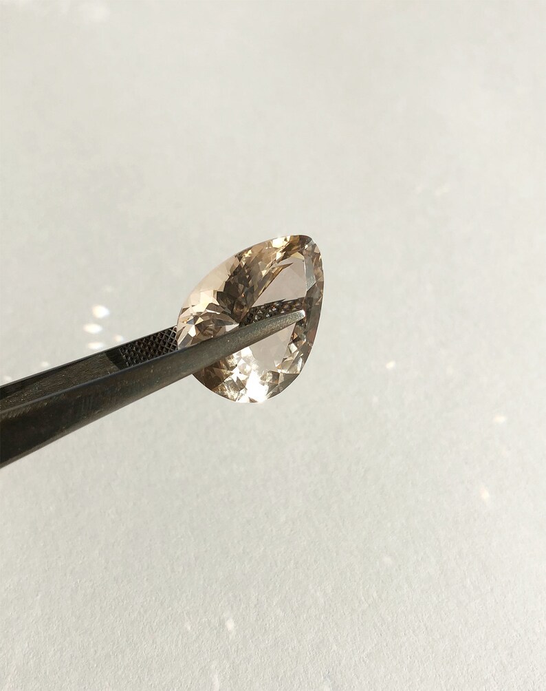 Imperial Topaz 19х15 17.3 Ct Sherry Topaz Pear Champagne Topaz - Etsy