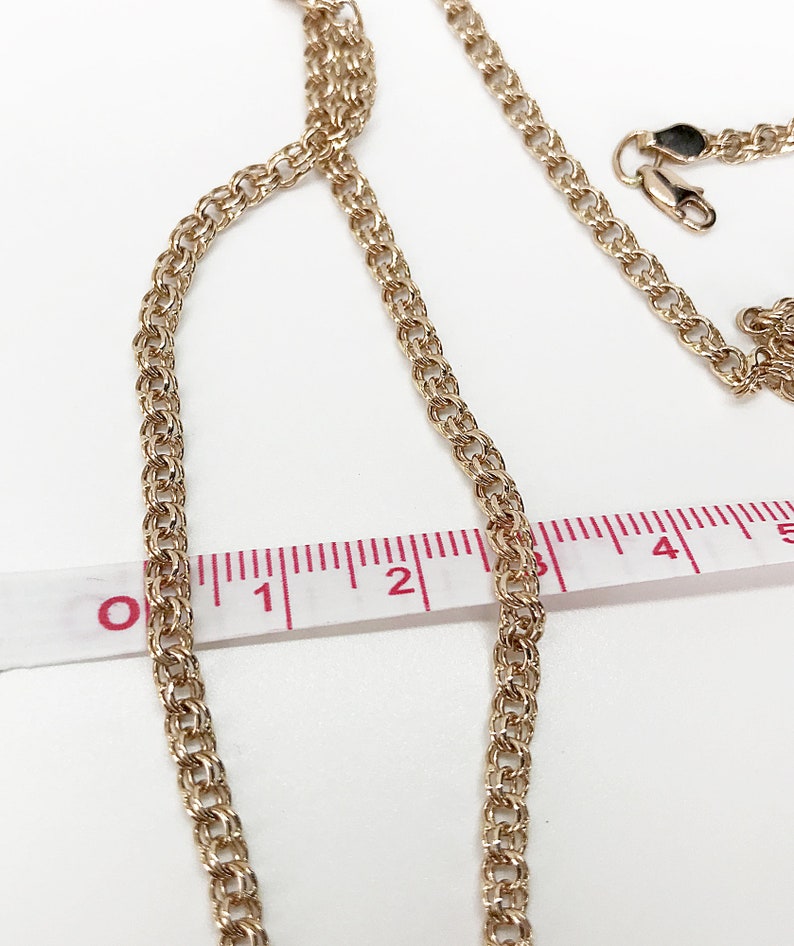 21 Inch 14k Solid Gold Chain.yellow Gold 3 Mm Chain.bismarck Chain.gold ...