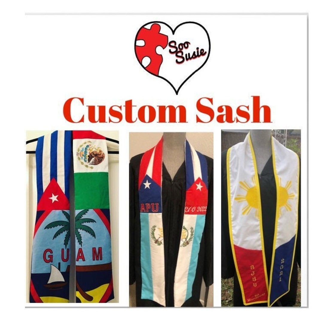 100% Custom Graduation Sash - Etsy