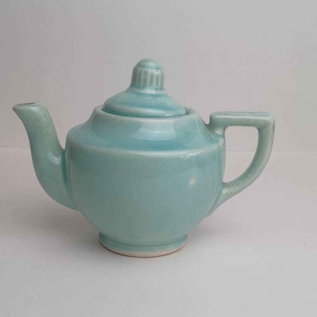Vintage Blue Teapot - Made in USA - Etsy