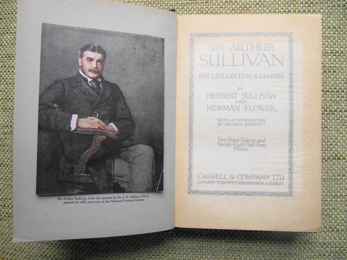 Sir Arthur Sullivan by Sullivan and Flower 1927 First | Etsy