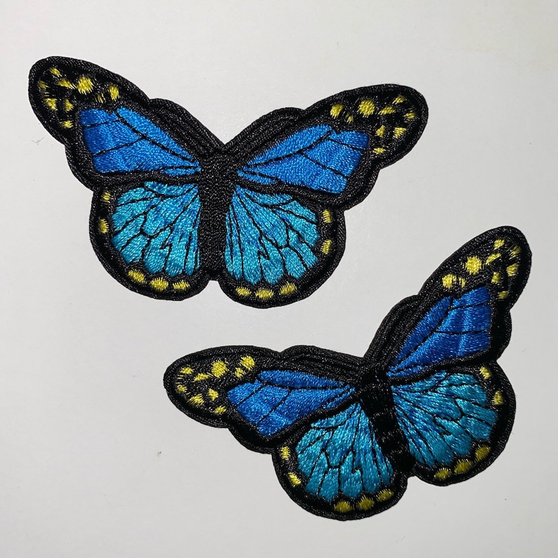 Blue Butterfly Patches - Etsy