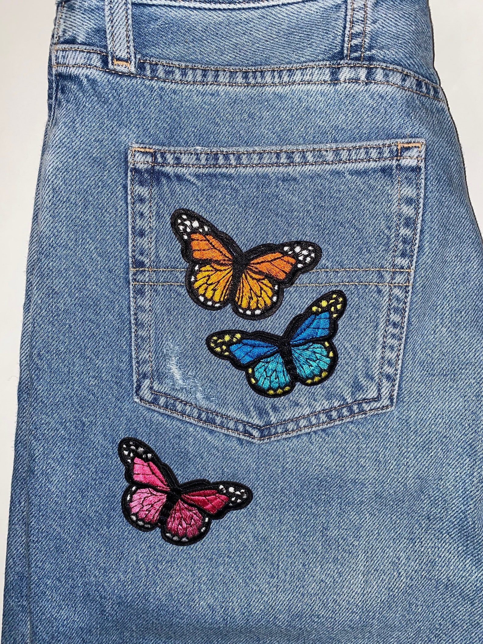 Blue Butterfly Patches - Etsy
