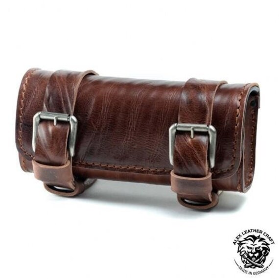 Motorcycle Tool Bag wrinkle Brown | Etsy