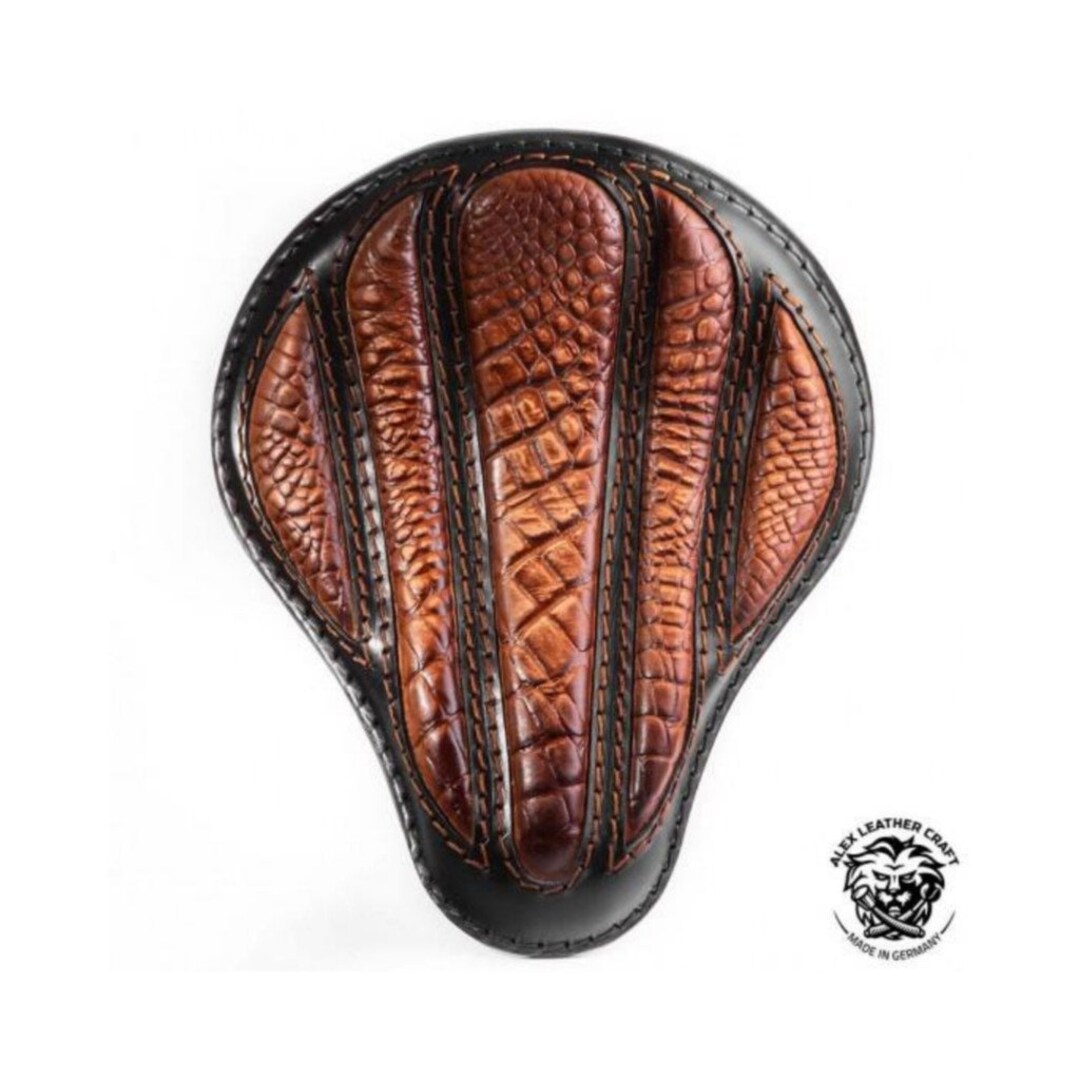 Bobber & Solo Custom Seat optimus Alligator Vintage Brown - Etsy