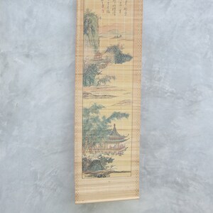 Japanese Scroll Vintage Hanging Scroll Japan Japanese Man,stream,nature ...