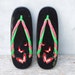 Vintage Shoes Japanese Okobo Kimono Shoes Susohiki Kimono ,red Straps ...