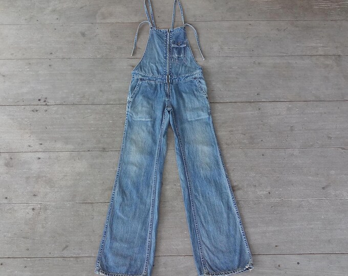 Beautiful ,vintage Zipper Front Johnbull Overalls W27 W28 L33 , Low ...