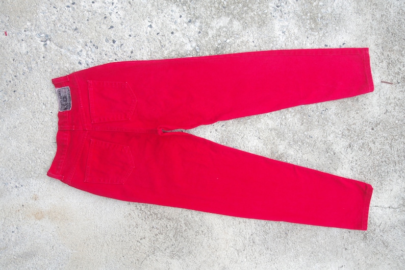 Beautiful vintage 80s 90s Faded Glory Red Jeans W26 W27 - Etsy