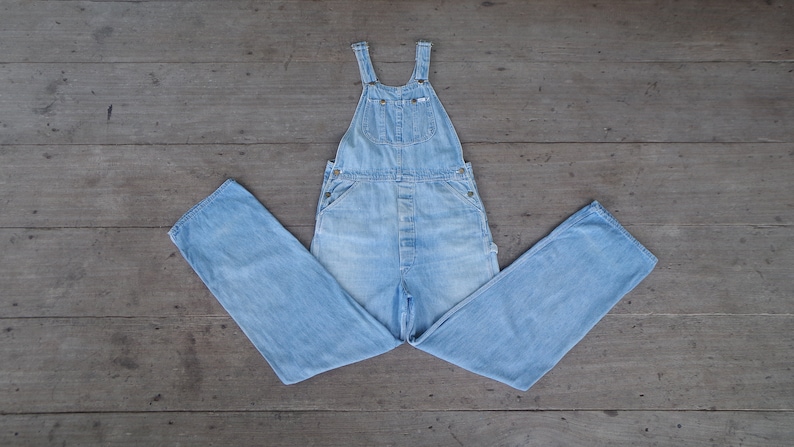 Vintage 40s/50s Lee Denim Overalls W34 - Faded Blue Jeans - Etsy
