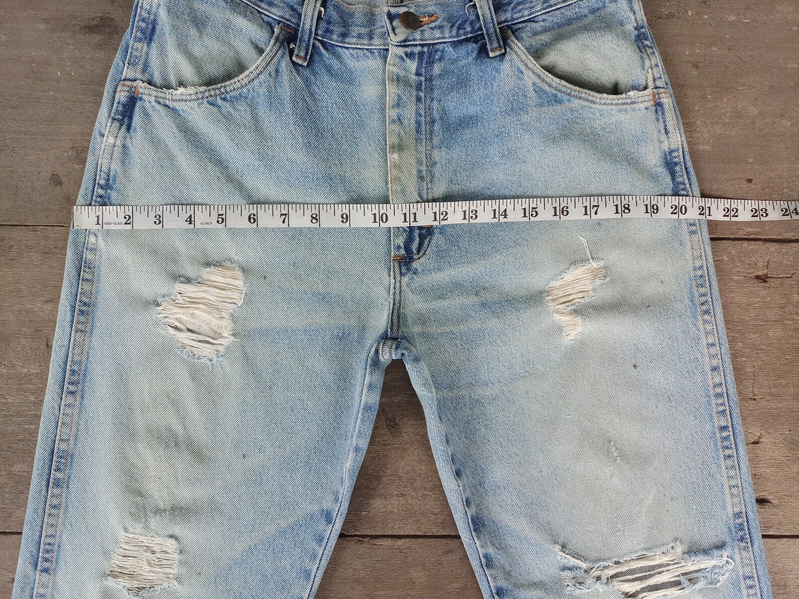 Distressed ,vintage Rustler W32 L32,blue Jeans,ripped ,workwear,cool ...