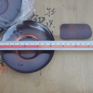 Copper Chataku Arts Tea Ceremony Saucer, Tea Saucer and Wood Box ...