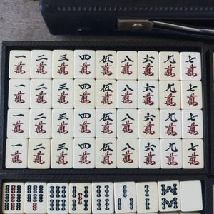 Beautiful ,vintage 80s 90s Mahjong Set ,chinese Japanese Mahjong Game ...