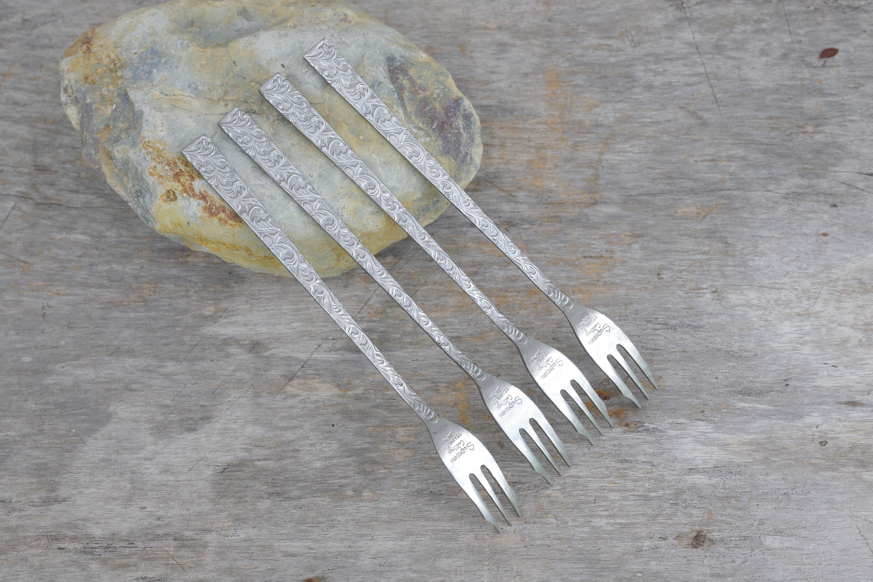 Vintage 4pcs Fork Stainless Supreme Japan Stainless Small,4pcs Fork ...