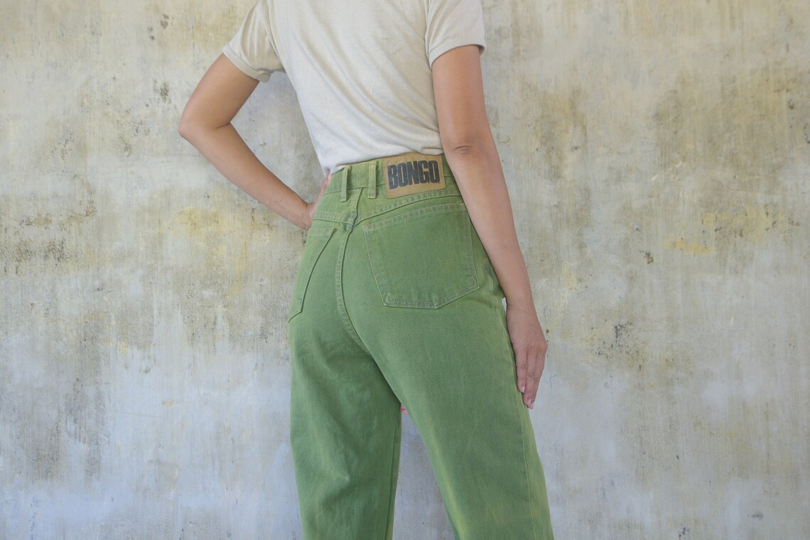 Vintage 80s 90s Bongo Jean W26 W27 Bongo Olive Jeanshigh - Etsy