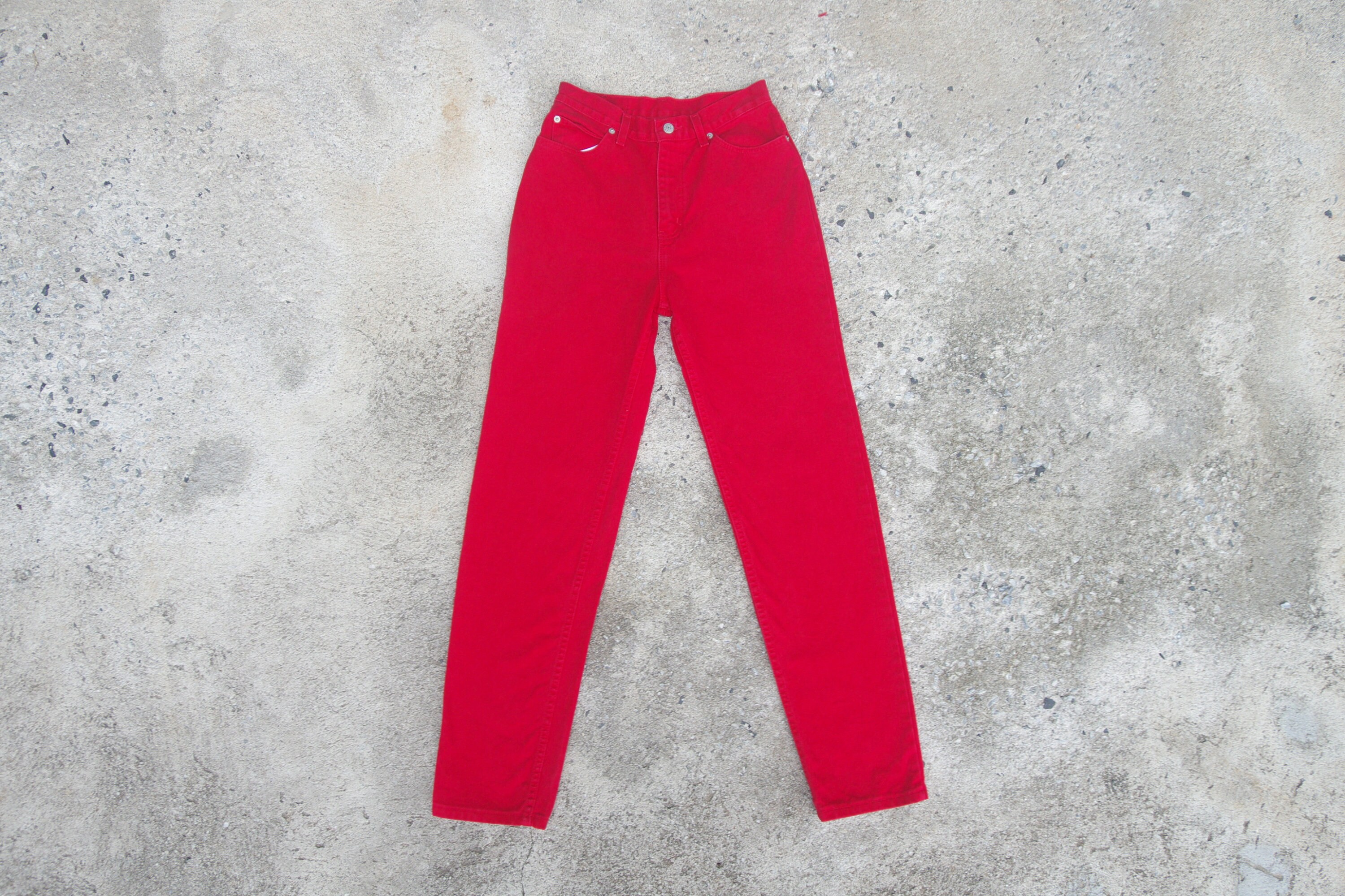 Beautiful ,vintage 80s 90s, Faded Glory Red Jeans W26 W27 L31,high ...