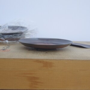 Copper Chataku Arts Tea Ceremony Saucer, Tea Saucer and Wood Box ...