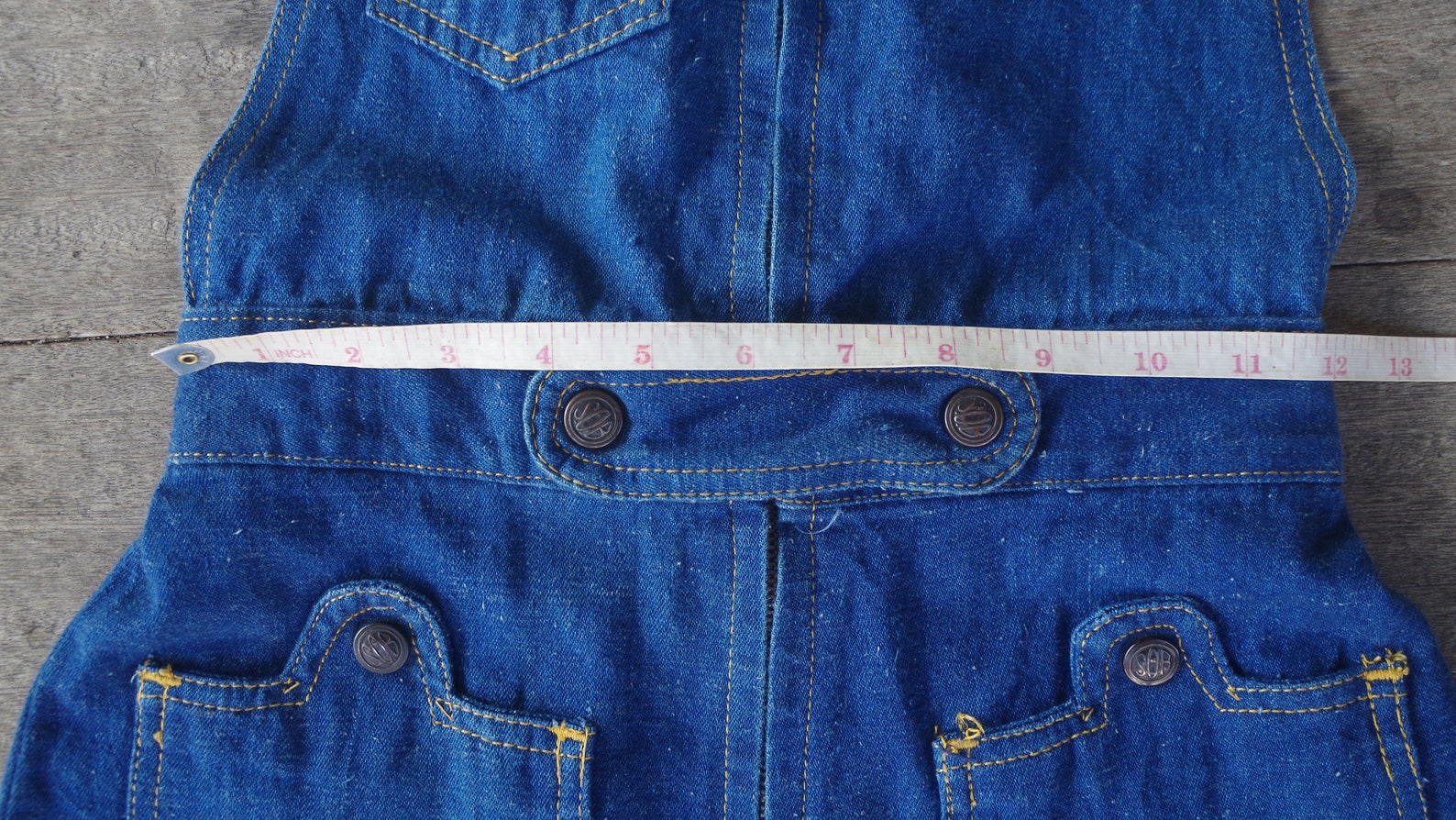 Rare ,beautiful ,vintage 60s70s Zipper Front SOB Shades of Blue Overalls W24 W25 W26 ,scovil ...