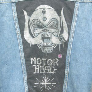 Vintage Motorhead Denim Jacket,jeans Jacket,jacket Women's Size Xs ...