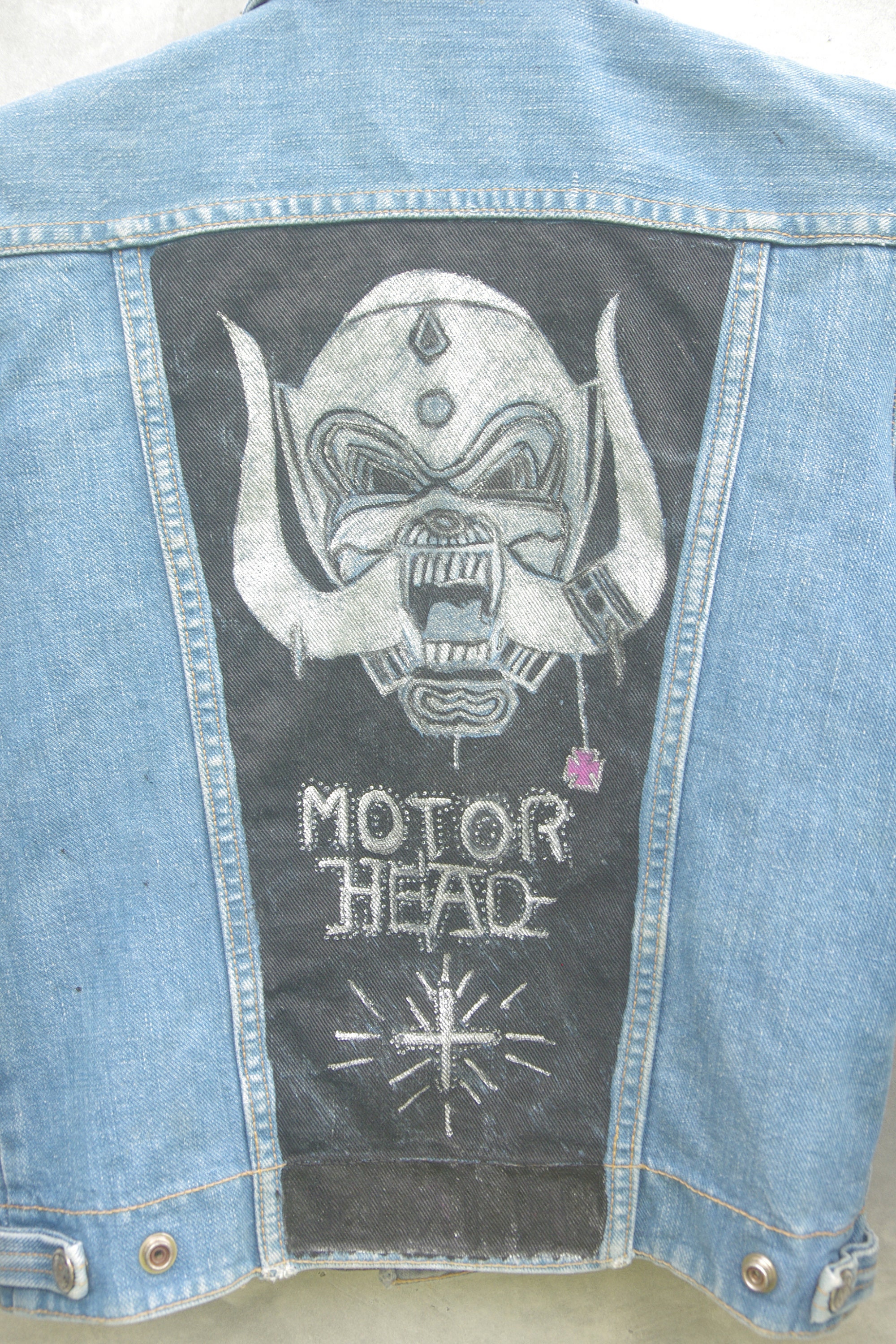 Vintage Motorhead Denim Jacket,jeans Jacket,jacket Women's Size Xs ...