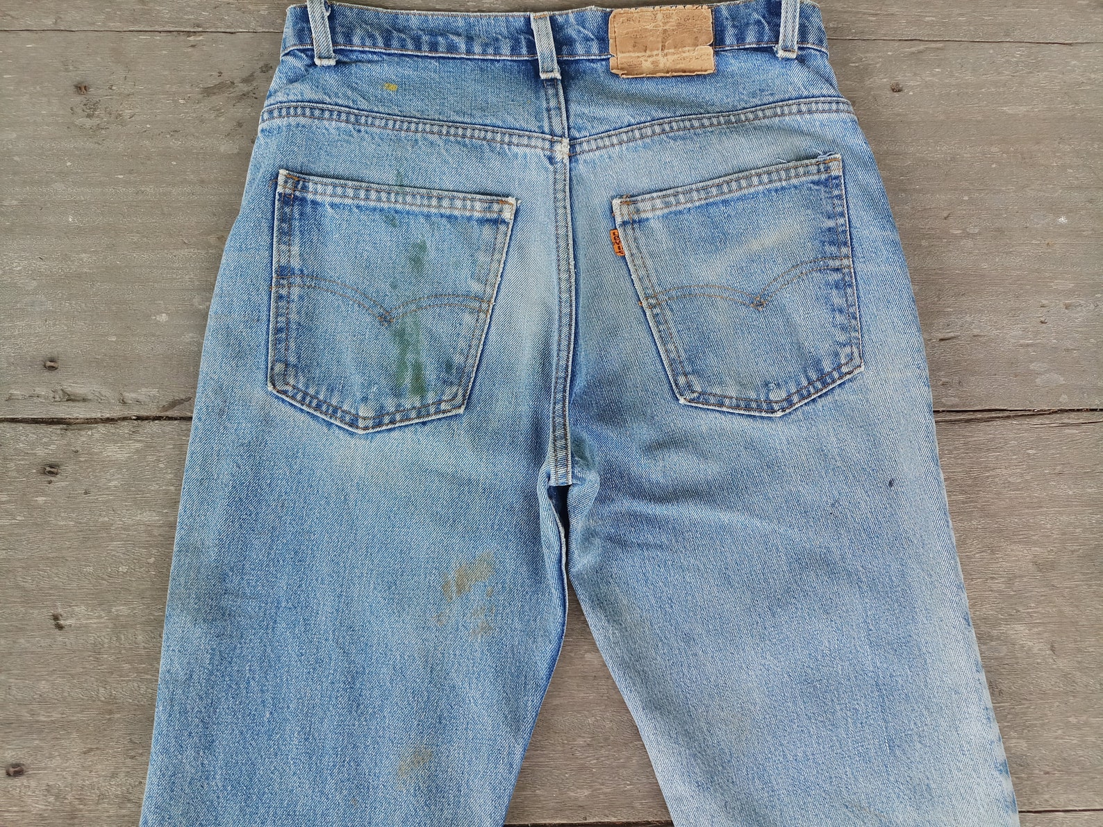 Beautiful ,faded Jeans ,vintage 70s Levis 509 0217 Orange Tag W32 L34 ,cool ,hipster,retro ...