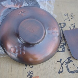 Copper Chataku Arts Tea Ceremony Saucer, Tea Saucer and Wood Box ...
